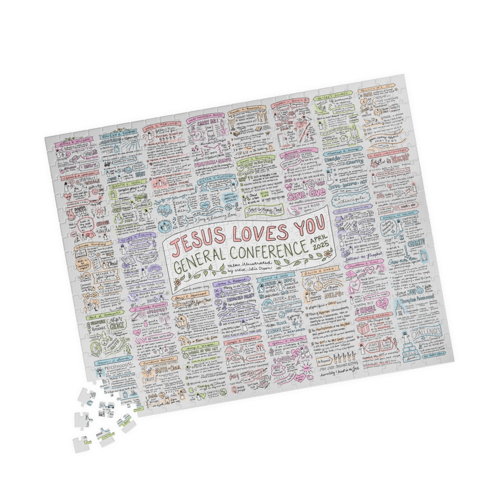 April 2025 General Conference Sketchnote Puzzle - 520 piece – Love Is ...